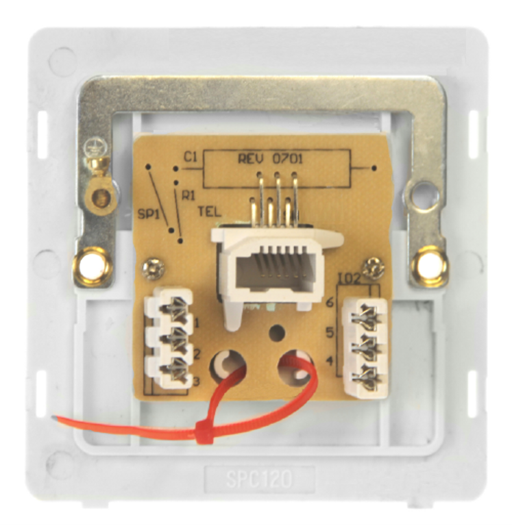 Click Definity Screwless Polar White 1G Single BT/Telephone Slave Outl ...