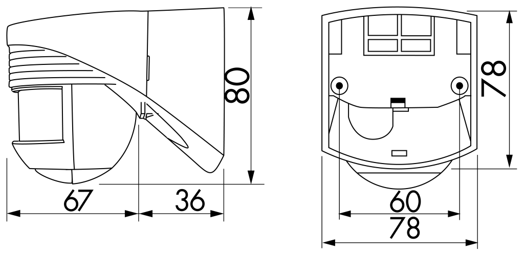BEG LC-Click Mini 200 Degree PIR Motion Detector Black IP54 – Sparky Direct